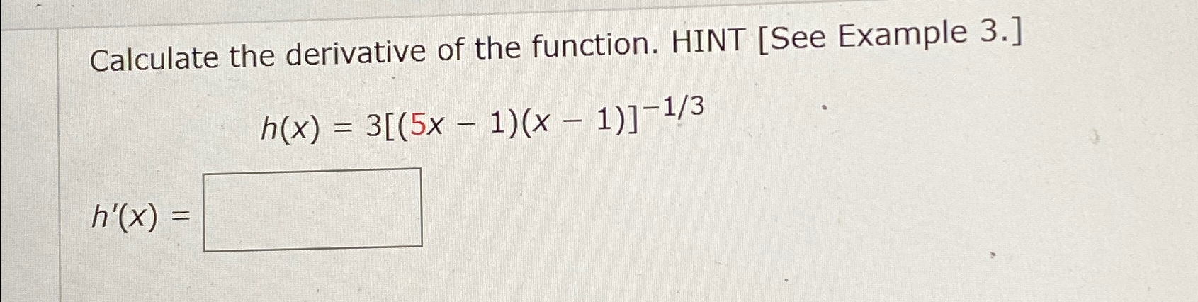 Solved Calculate the derivative of the function. HINT [See | Chegg.com
