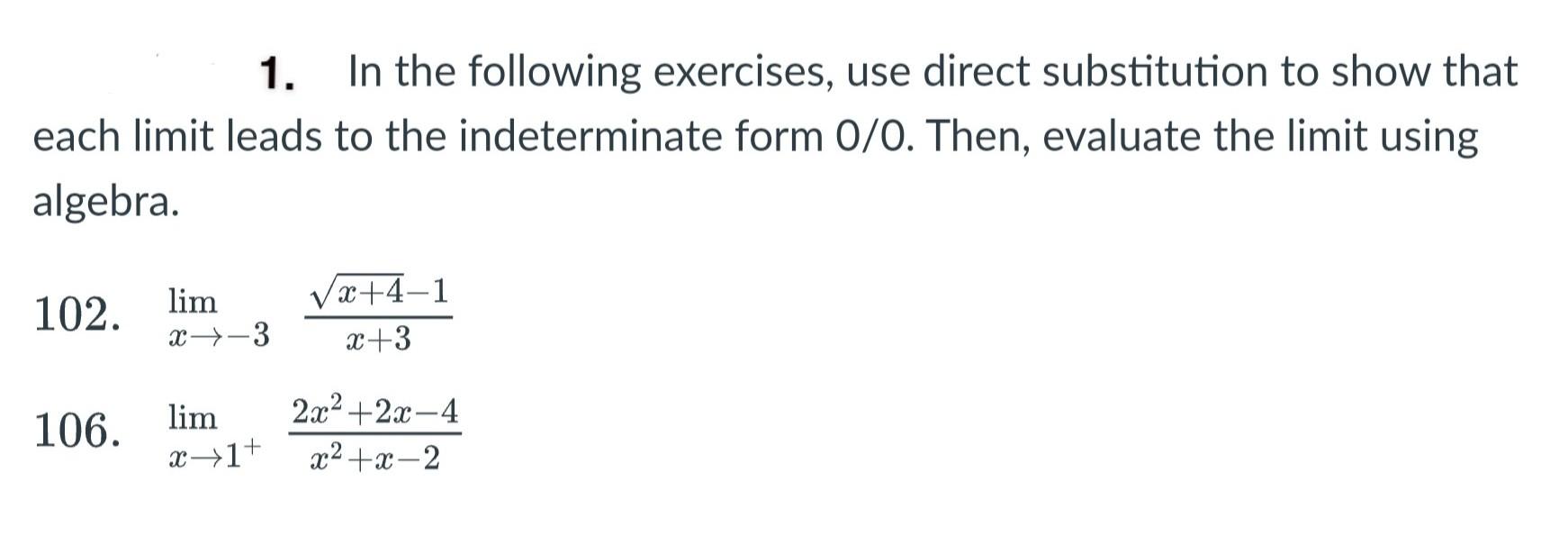 Solved 1. In the following exercises, use direct | Chegg.com