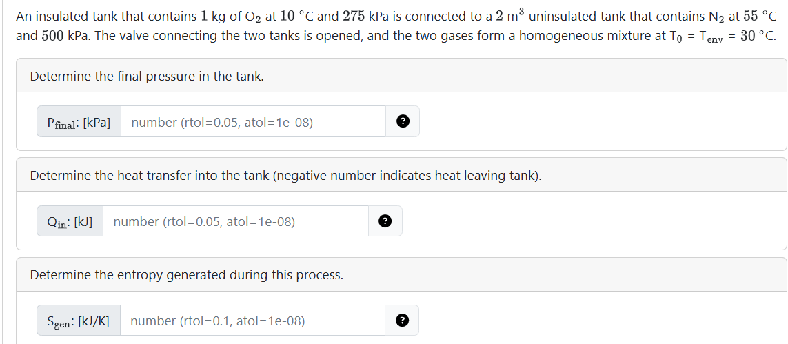 Solved An ﻿insulated tank that contains 1 kg of O2 at 10°C | Chegg.com