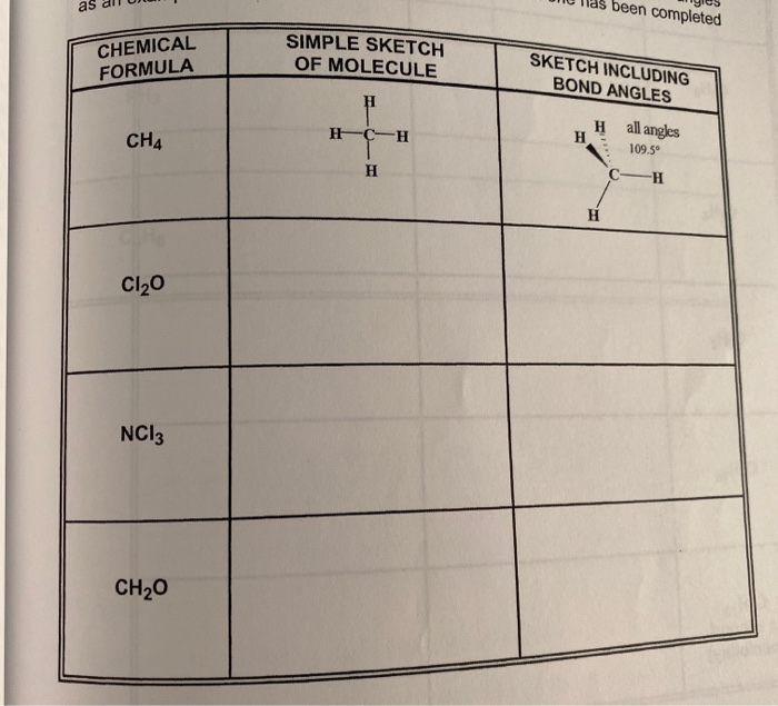 Solved as been completed CHEMICAL FORMULA SIMPLE SKETCH OF | Chegg.com
