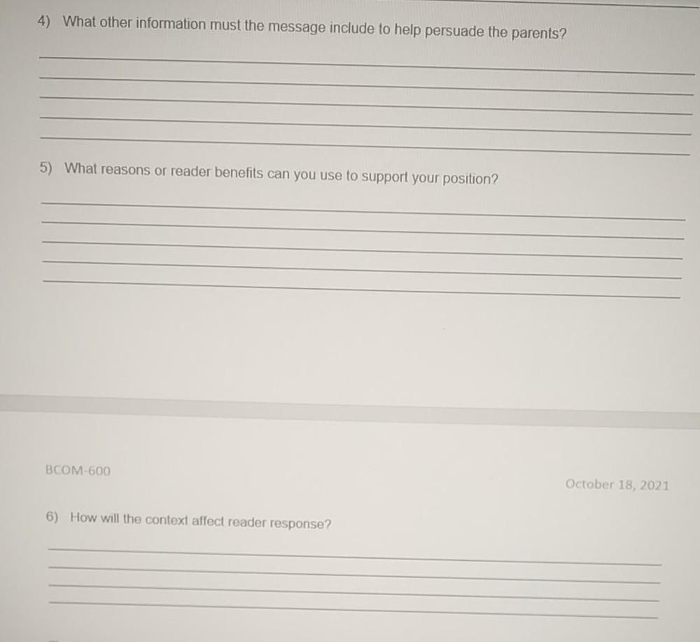 Indirect Pattern Letter Scenario 1 As part of a | Chegg.com