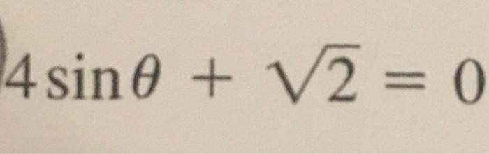 Solved Solve the given trigonometric equation on 0 degrees | Chegg.com