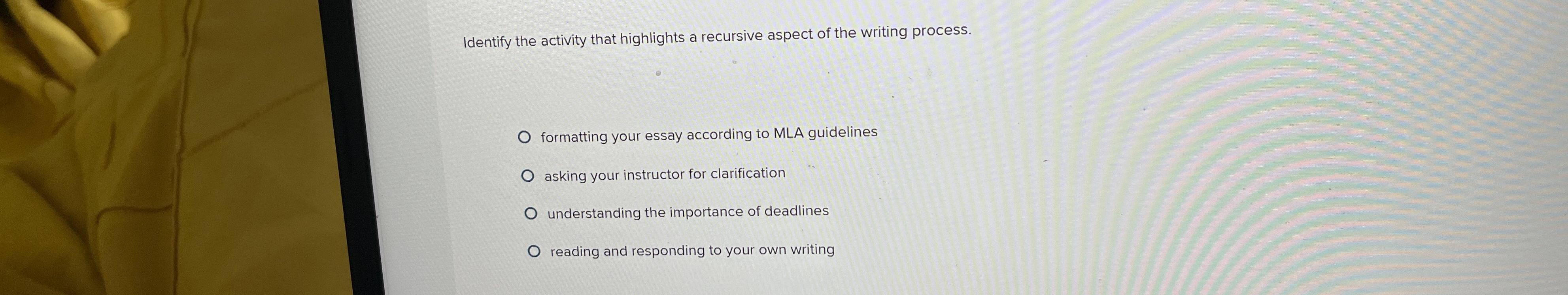 Solved Identify the activity that highlights a recursive | Chegg.com