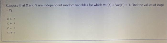 Solved Suppose that X and Y are independent random variables | Chegg.com