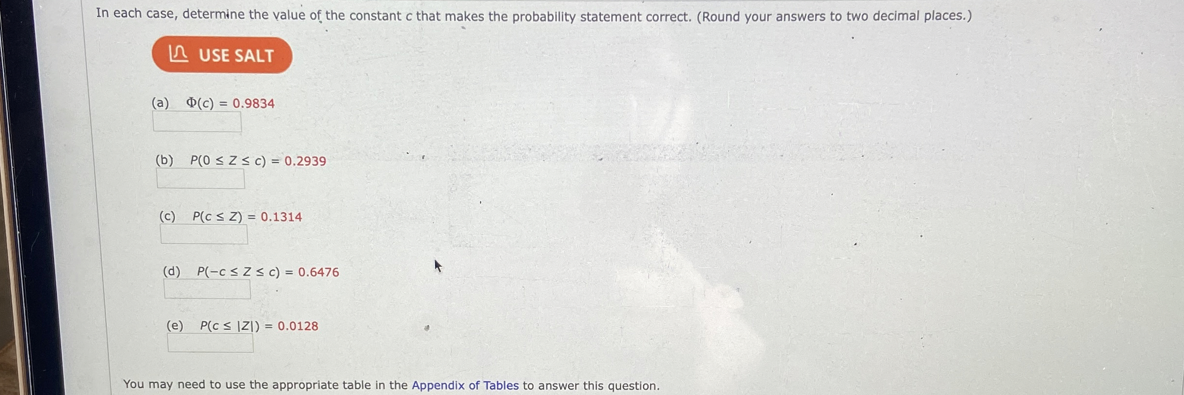 Solved In each case, determine the value of the constant c | Chegg.com