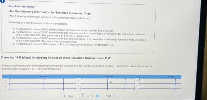 Solved Required information Use the following information | Chegg.com