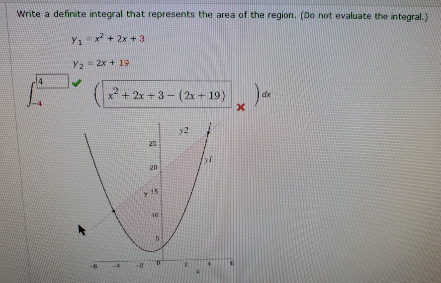 Solved Write a definite integral that represents the area of | Chegg.com