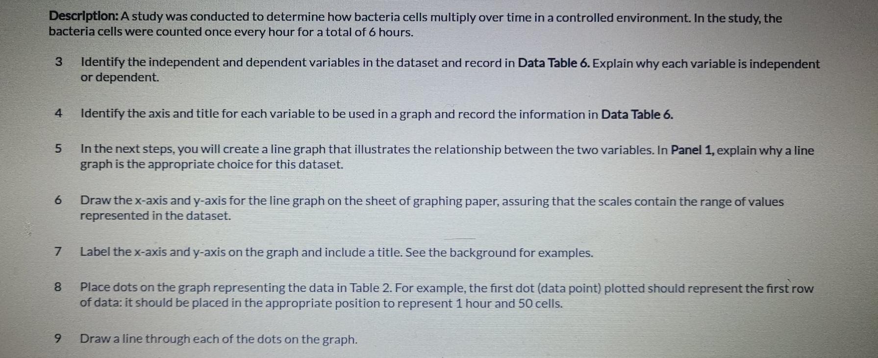Solved 2 Review the data in Table 2 and the description that | Chegg.com