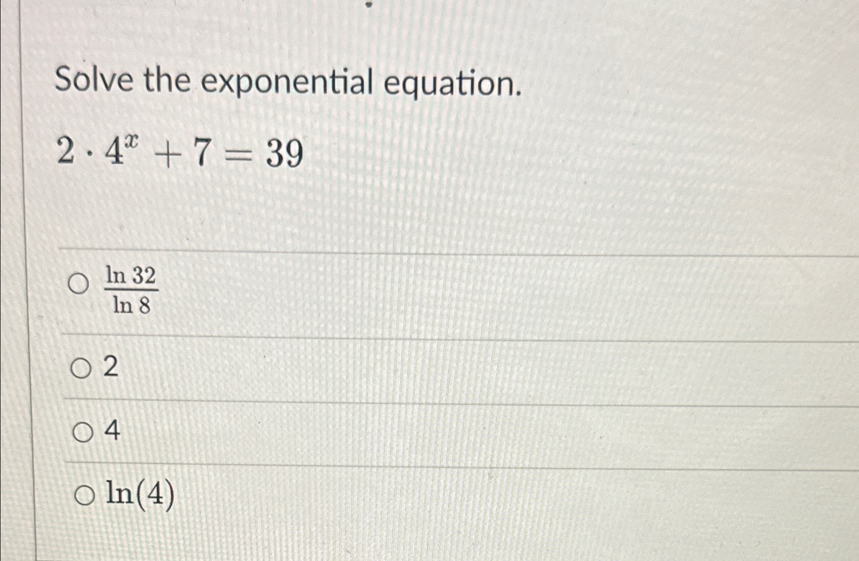 Solved Solve the exponential | Chegg.com