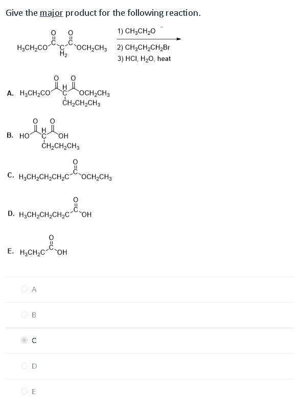 Solved Give the major product for the following | Chegg.com