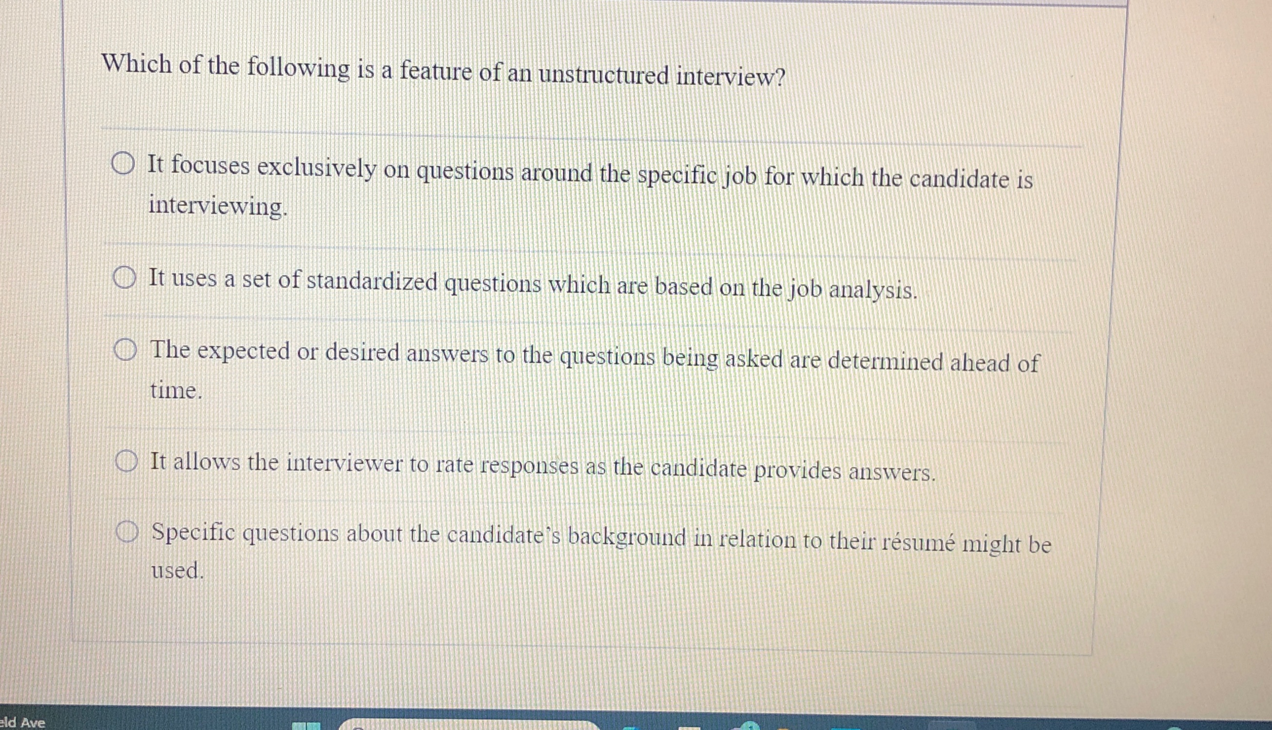 Solved Which of the following is a feature of an | Chegg.com