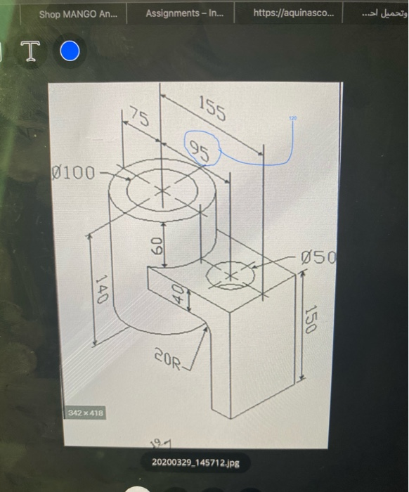 Solved i dont know the bame of tge drawing but i have to do | Chegg.com
