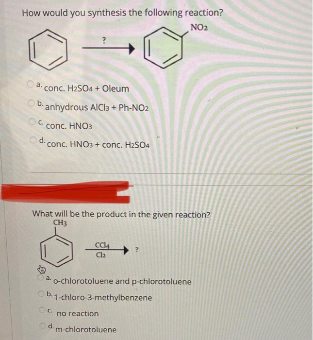 Solved How would you synthesis the following reaction? NO2 ? | Chegg.com