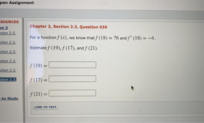 Solved pen Assignment ESOURCES on 3 ction 2.3. Chapter 2, | Chegg.com