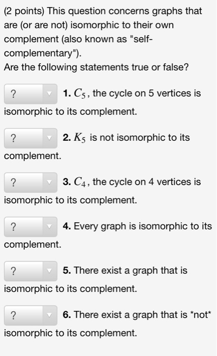 Solved (2 points) This question concerns graphs that are (or | Chegg.com