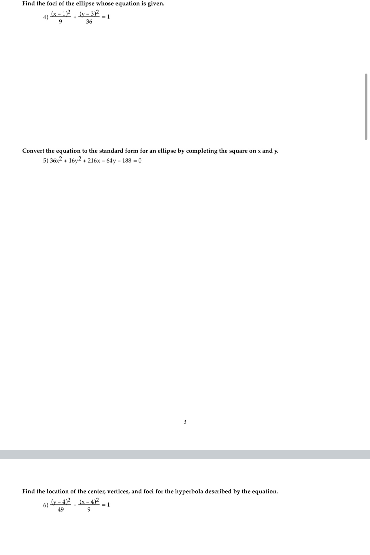 Find the foci of the ellipse whose equation is given. | Chegg.com