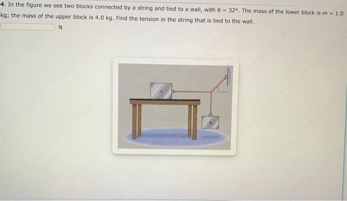 Solved 4. In the figure we see two blocks connected by a | Chegg.com