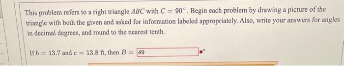Solved This problem refers to a right triangle ABC with | Chegg.com