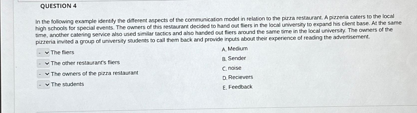 Solved QUESTION 4In the following example identify the | Chegg.com