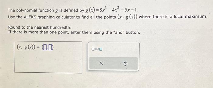 Solved The polynomial function g is defined by | Chegg.com