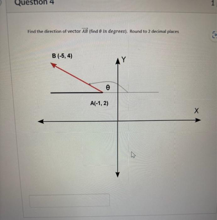 Solved Find the direction of vector AB (find θ in degrees). | Chegg.com