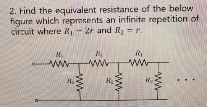 Solved 2. Find the equivalent resistance of the below figure | Chegg.com