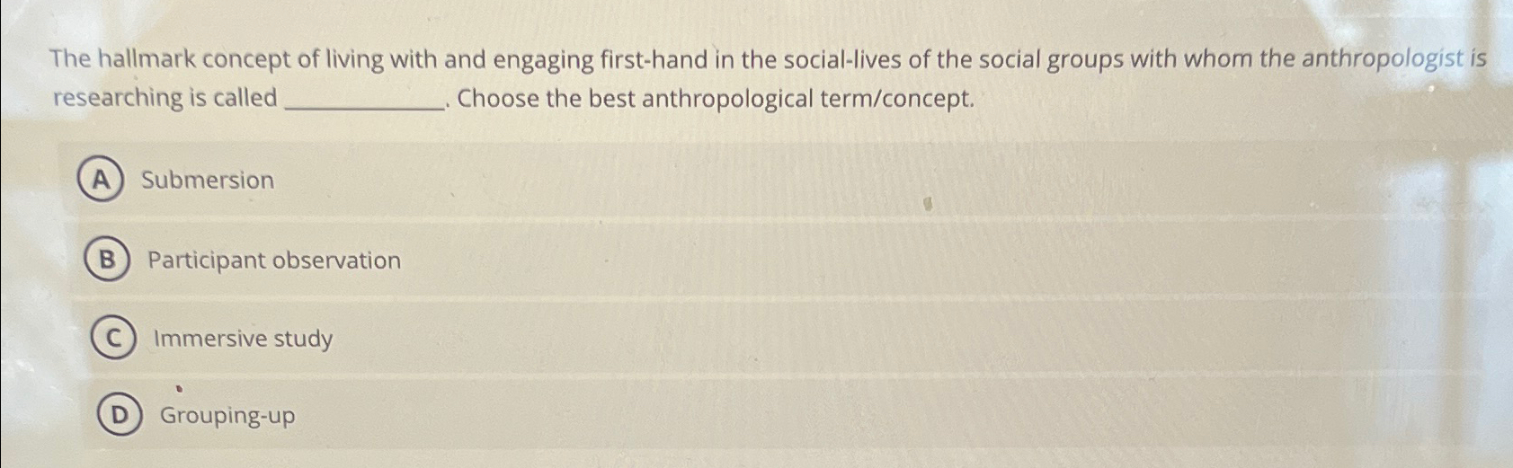 Solved The hallmark concept of living with and engaging | Chegg.com