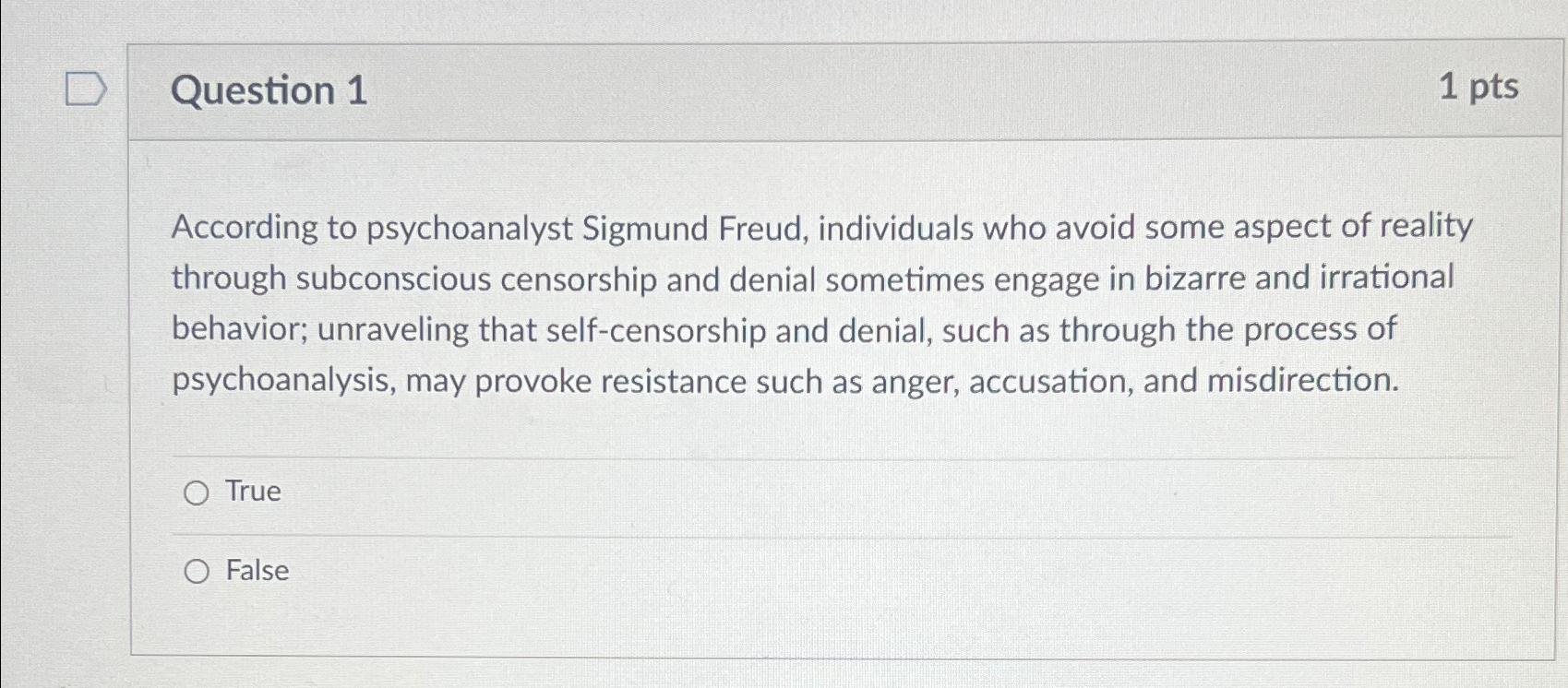 Solved Question 11 ﻿ptsAccording to psychoanalyst Sigmund | Chegg.com