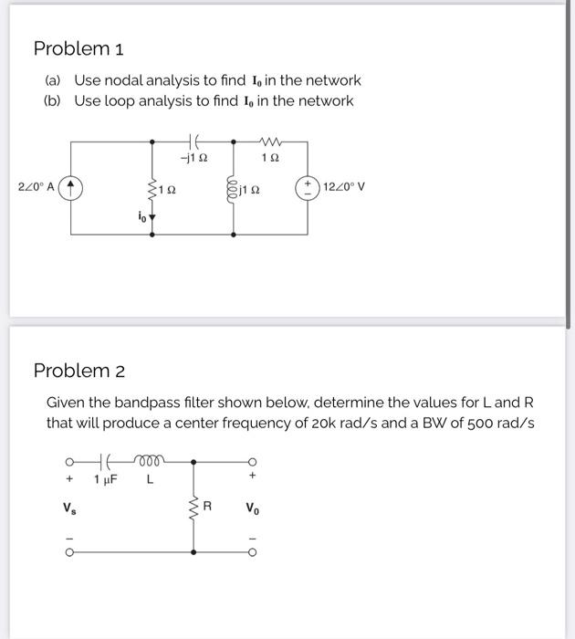 Solved (a) Use nodal analysis to find I0 in the network (b) | Chegg.com