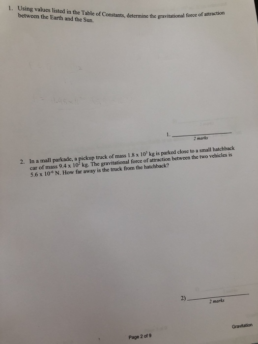 Solved 1. Using values listed in the Table of Constants, | Chegg.com