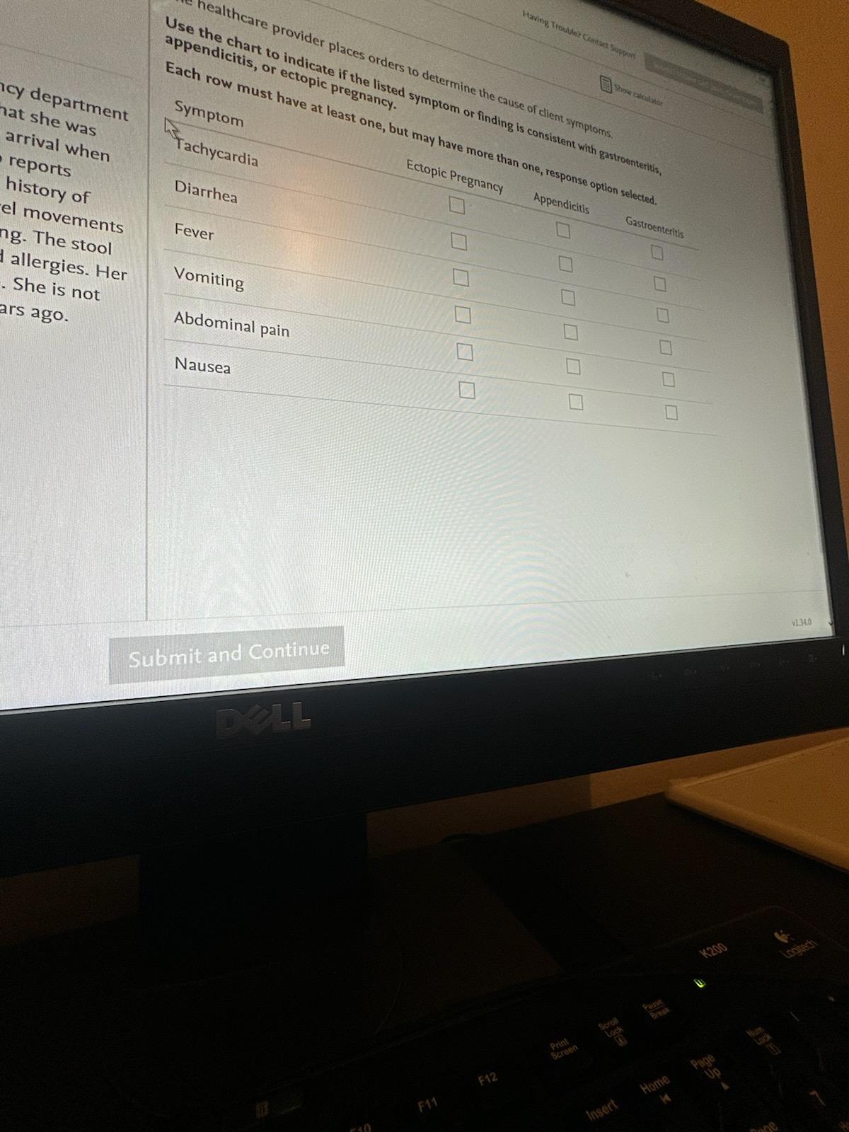 Solved Use the chart to indicate if reported symptoms or | Chegg.com