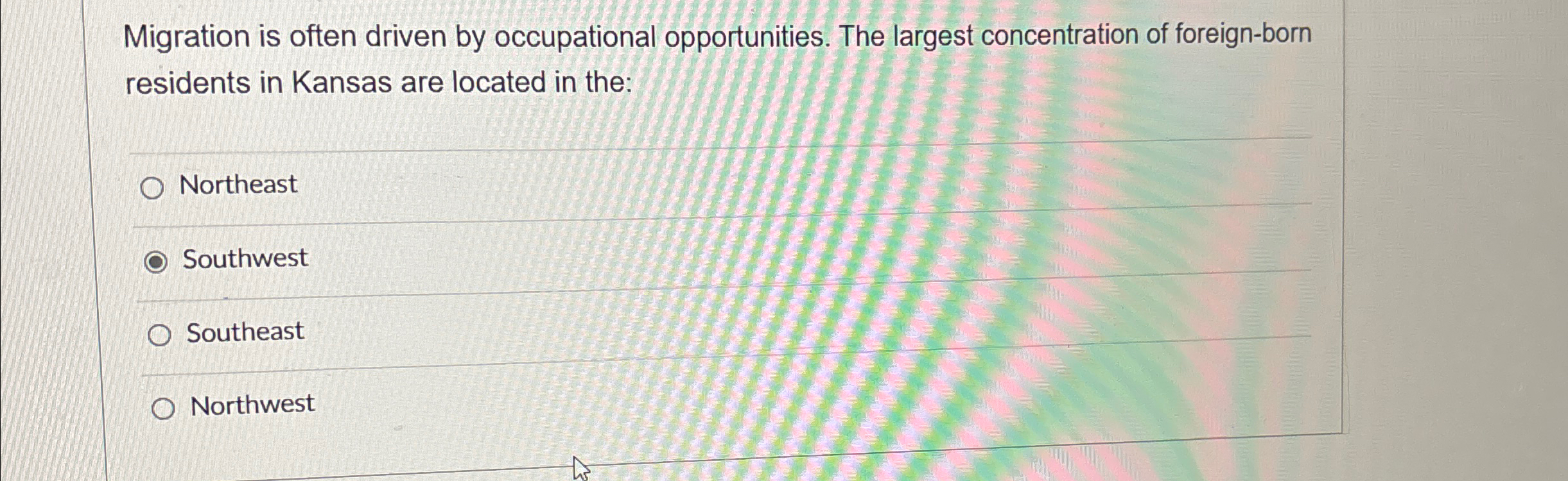 Solved Migration is often driven by occupational | Chegg.com
