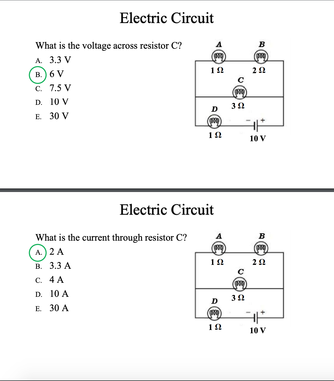 Solved Electric CircuitWhat is the voltage across resistor | Chegg.com