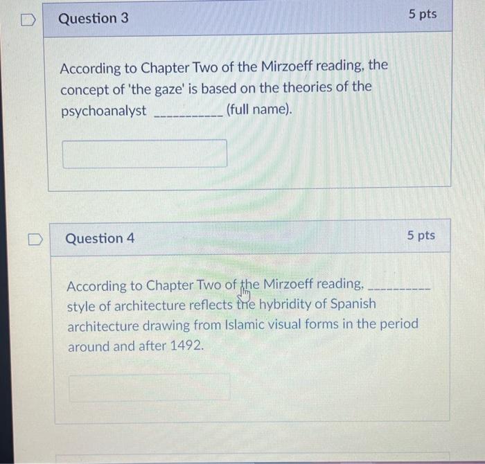 According to Chapter Two of the Mirzoeff reading, the | Chegg.com