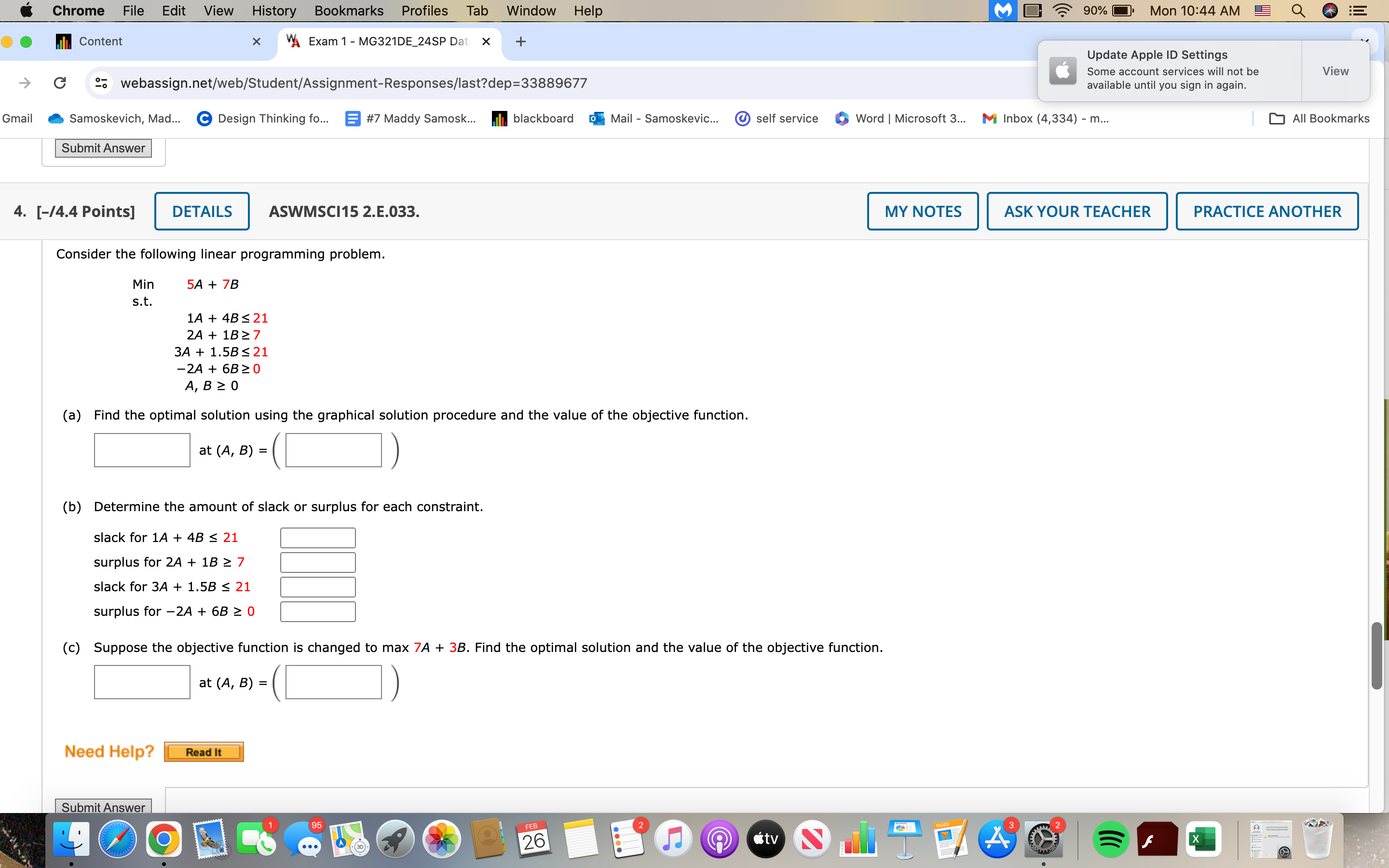 Solved (a) ﻿Find the optimal solution using the graphical | Chegg.com