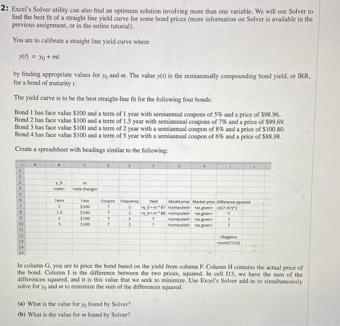 Solved Excel's Solver utility can also find an optimum | Chegg.com