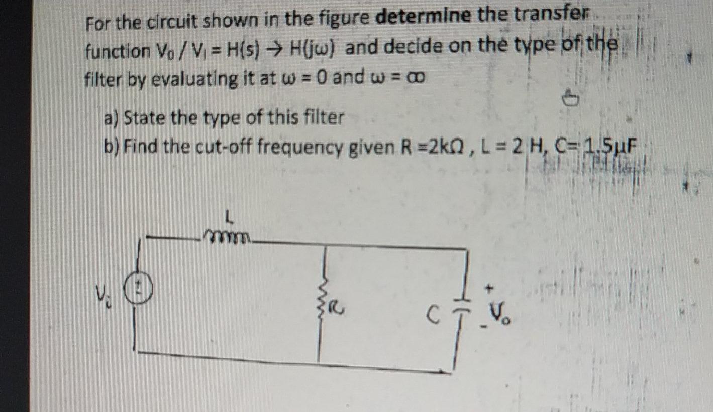 Solved For the circuit shown in the figure determine the | Chegg.com