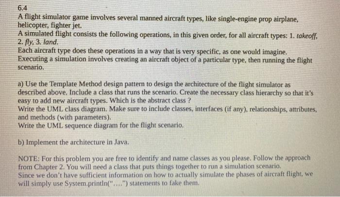 Solved 6.4 A flight simulator game involves several manned | Chegg.com