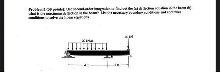 Solved Problem 2 (30 points): Use second-order integration | Chegg.com