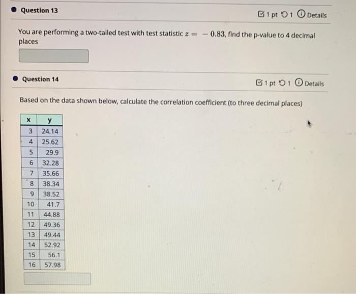 Solved You are performing a two-tailed test with test | Chegg.com