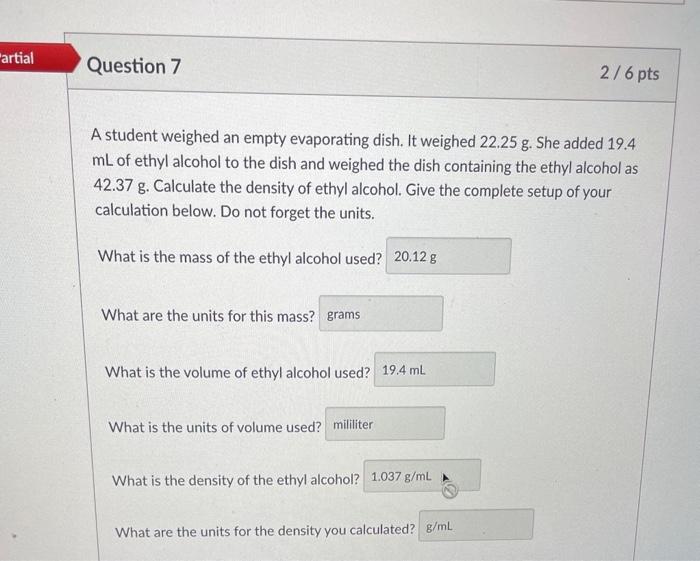 Solved A student weighed an empty evaporating dish. It | Chegg.com