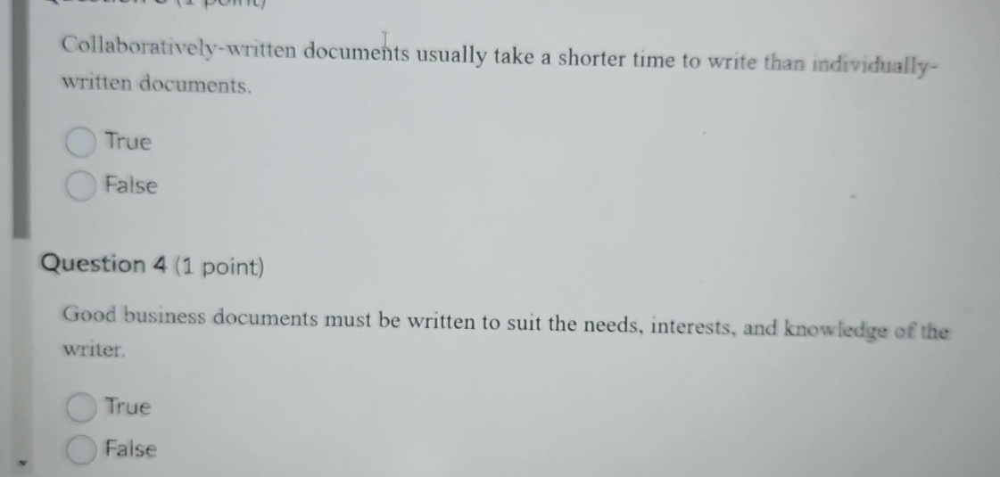 Solved Collaboratively-written documents usually take a | Chegg.com
