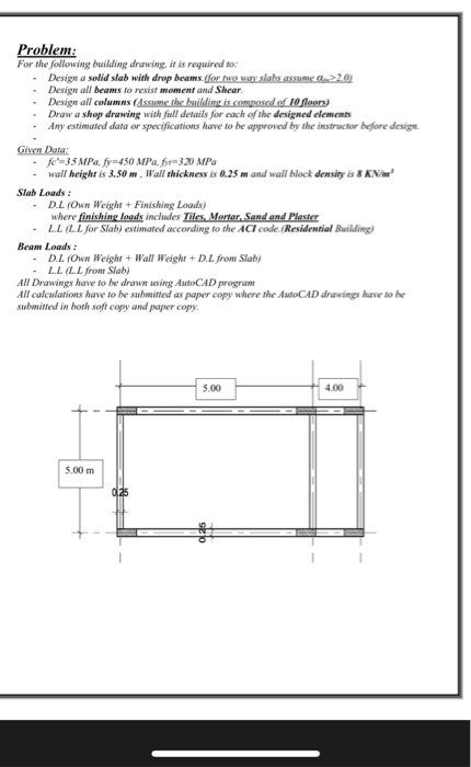 Problem: For the following building drawing, it is | Chegg.com