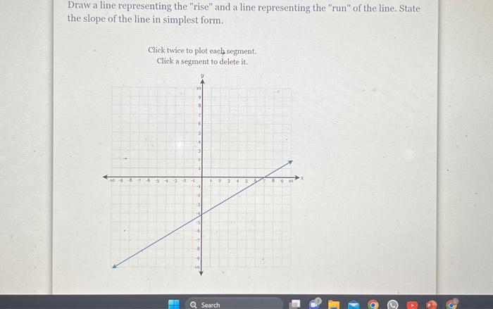 Solved Draw a line representing the "rise" and a line | Chegg.com