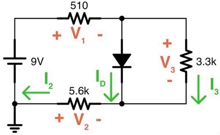 Solved Determine the value of voltage V3 ﻿using the | Chegg.com