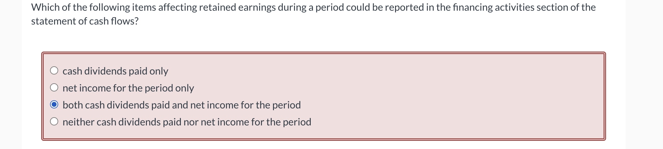 Solved Which of the following items affecting retained | Chegg.com