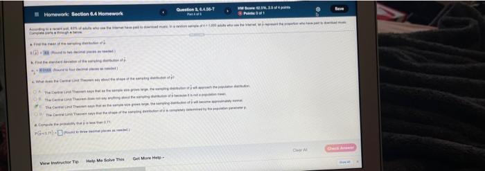 Solved Homework Section 4 Homework Question 2 0 4 50 T Pas
