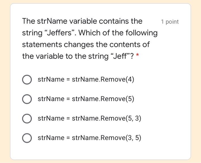 Solved 1 point What is the difference between trim start and | Chegg.com