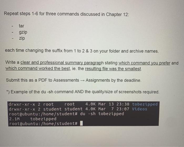 Solved Assignment Research Linux Archiving Commands In