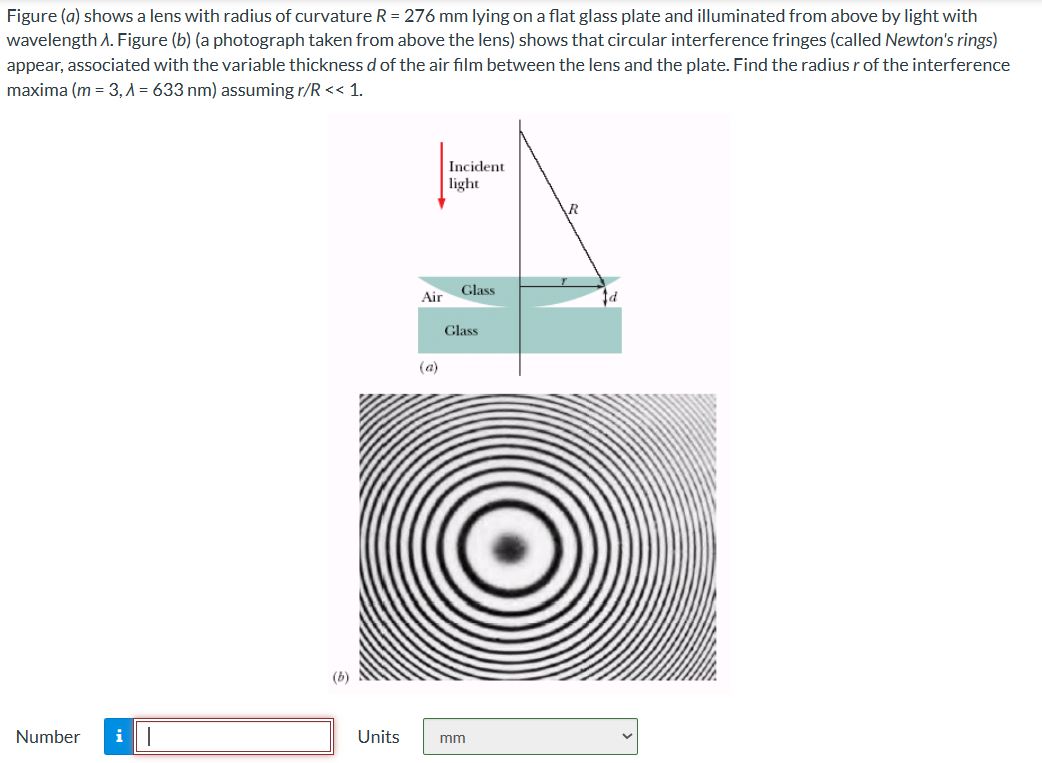 Solved Figure (a) ﻿shows a lens with radius of curvature | Chegg.com